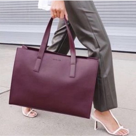 Rachel Zoe | Bags | Nwt Rachel Zoe Vegan Leather Tote Burgundy Vegan ...